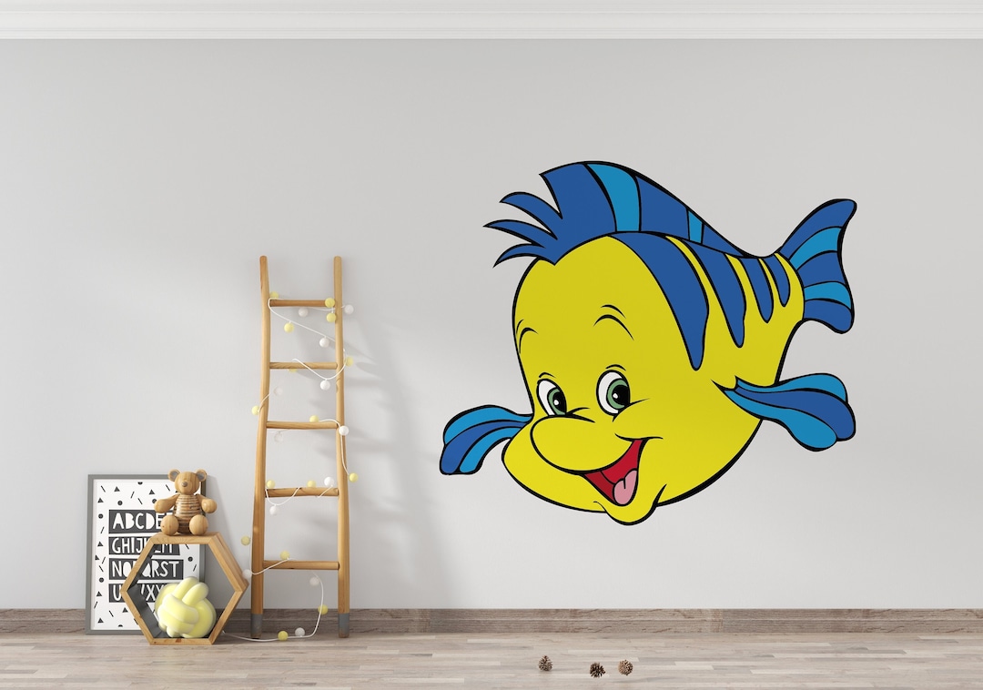 Ariel Wall Decal/flounder Wall Decal/ Little Mermaid Wall Decal/ Kids ...
