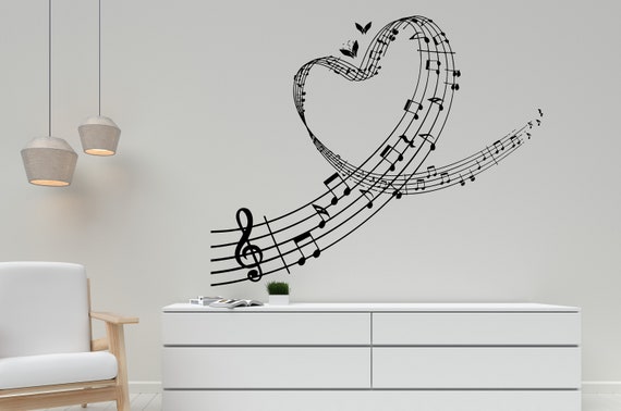 Music Wall Decal Music Notes Wall Sticker Music Wall Decor - Etsy