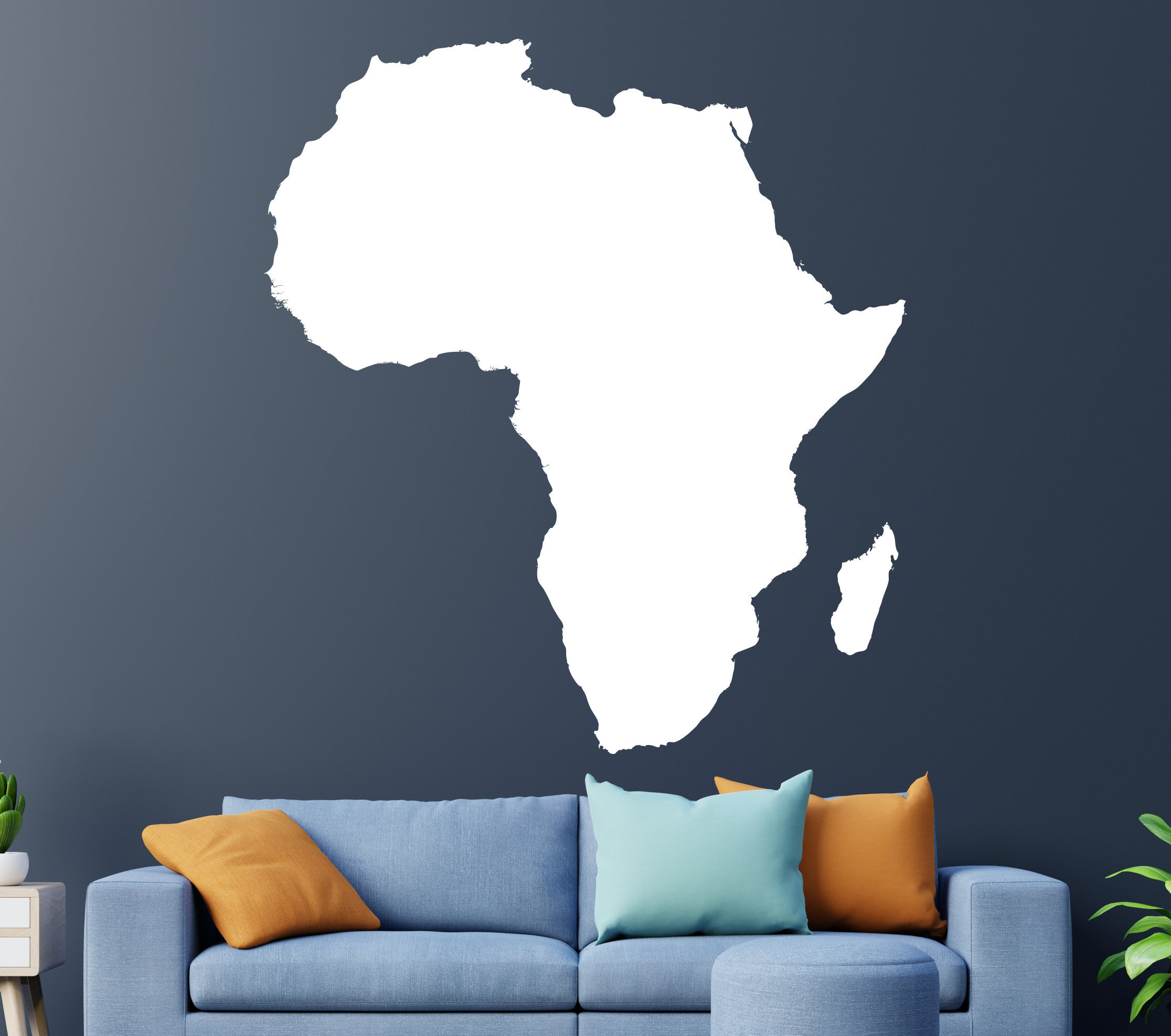 Africa Wall Decal/ Africa Sticker/africa Map Wall Decal | Etsy