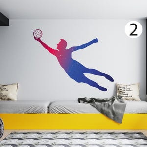Volleyball Wall Decal/ Volleyball Décor/ Boys Room Decal/ Volleyball ...