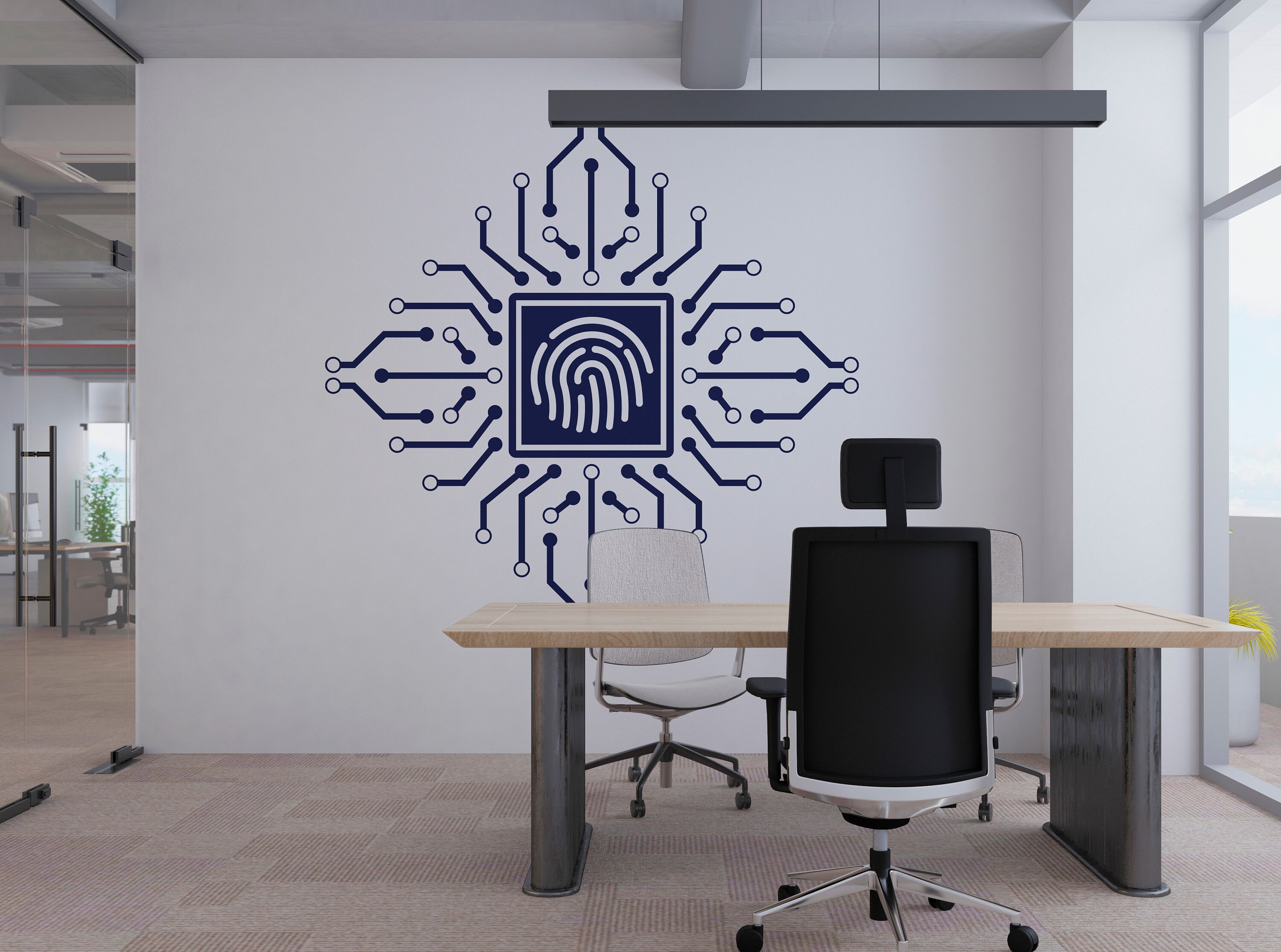 Circuit Board Wall Decal. Technology Wall Decal. Office Wall - Etsy