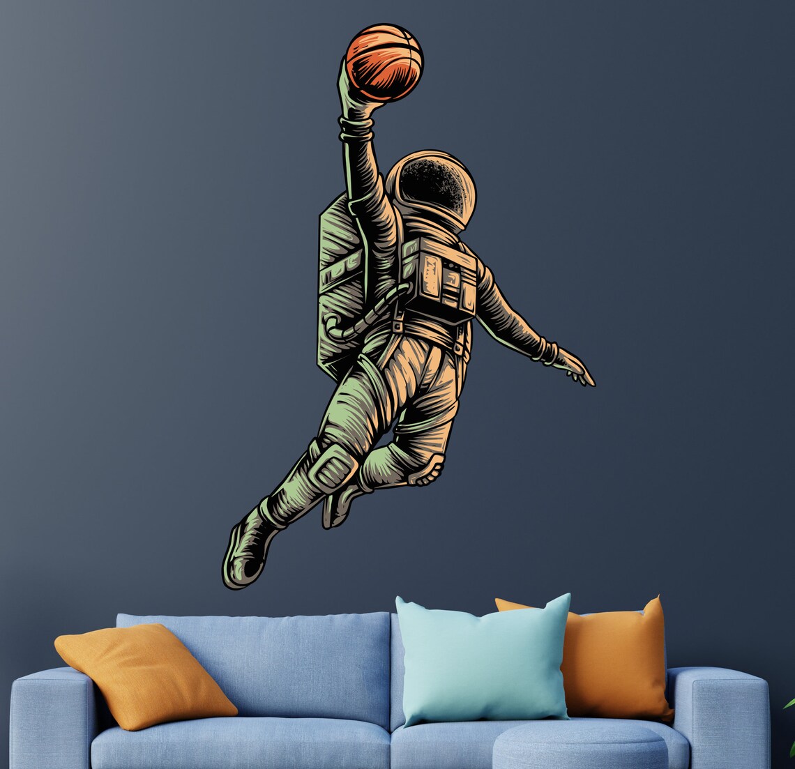 Astronaut Wall Decal/ Astronaut Wall Decor/ Space Wall Decal/ - Etsy