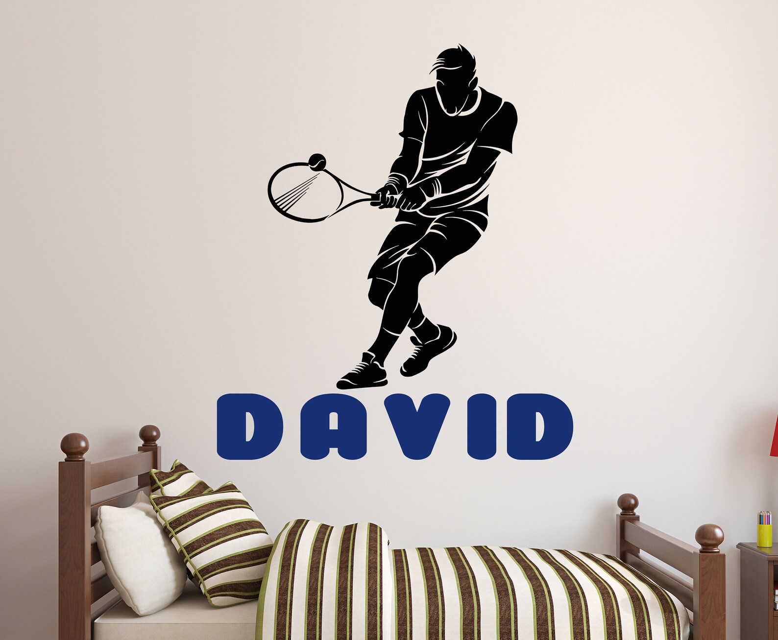 Tennis Wall Decal/ Tennis Wall Decor/ Sports Wall Decal/ | Etsy
