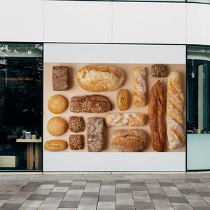Bakery Wall Mural/ Kitchen Wall Mural/ Colorful Wall Mural/ Bakery Wall ...