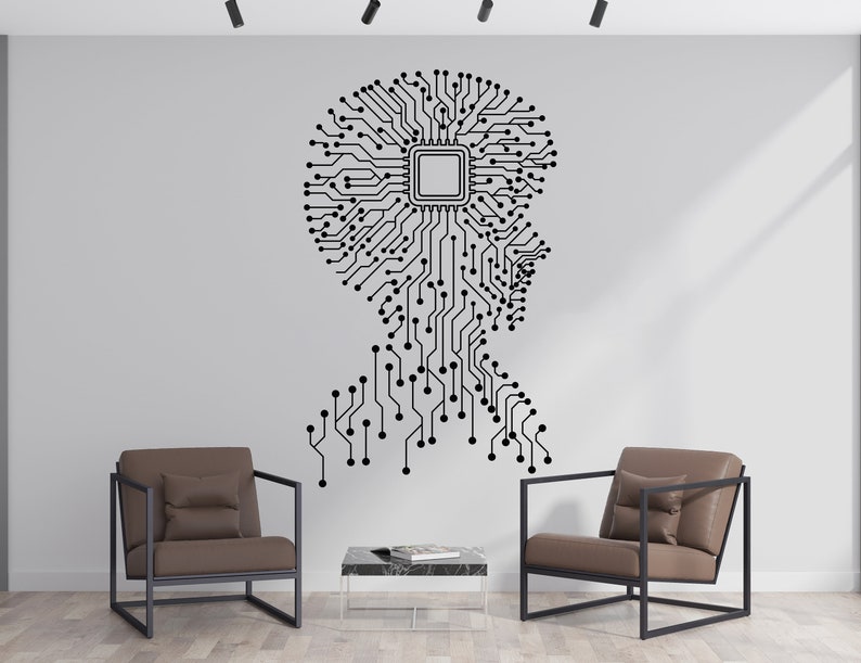 Circuit Board Wall Decal. Technology Wall Decal. Office Wall - Etsy