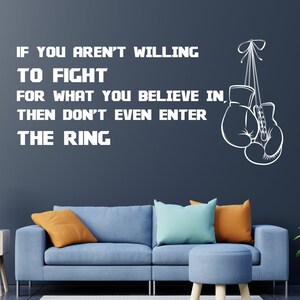 Boxing Wall Decal/ Sports Decor/ Sport Wall Decal/ Boxer Wall Decal ...