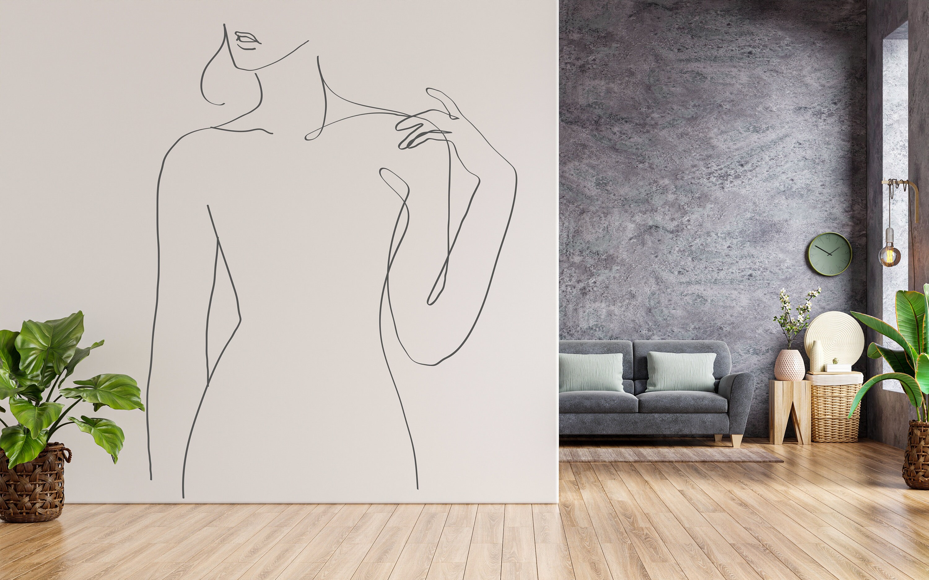 Woman Wall Decal. Abstract Woman Wall Decal. Beautiful Woman - Etsy