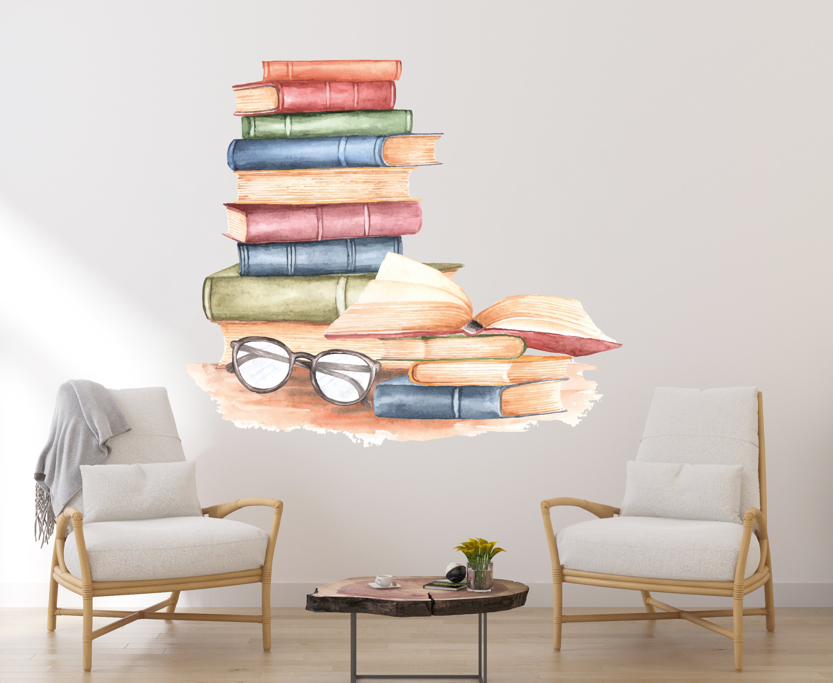 Library Wall Decal/ Classroom Wall Decal/ Book Wall Decal/ - Etsy