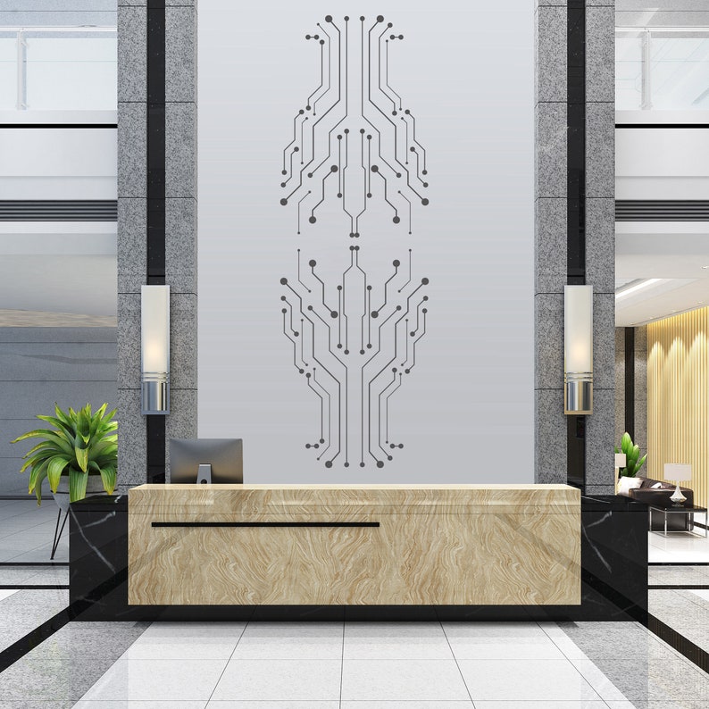 Circuit Board Wall Decal. Technology Wall Decal. Office Wall - Etsy