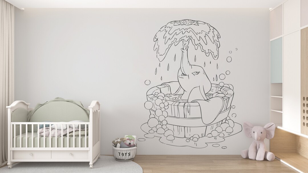 Dumbo Wall Decal Dumbo Wall Sticker Elephant Wall Decor for Nursery ...