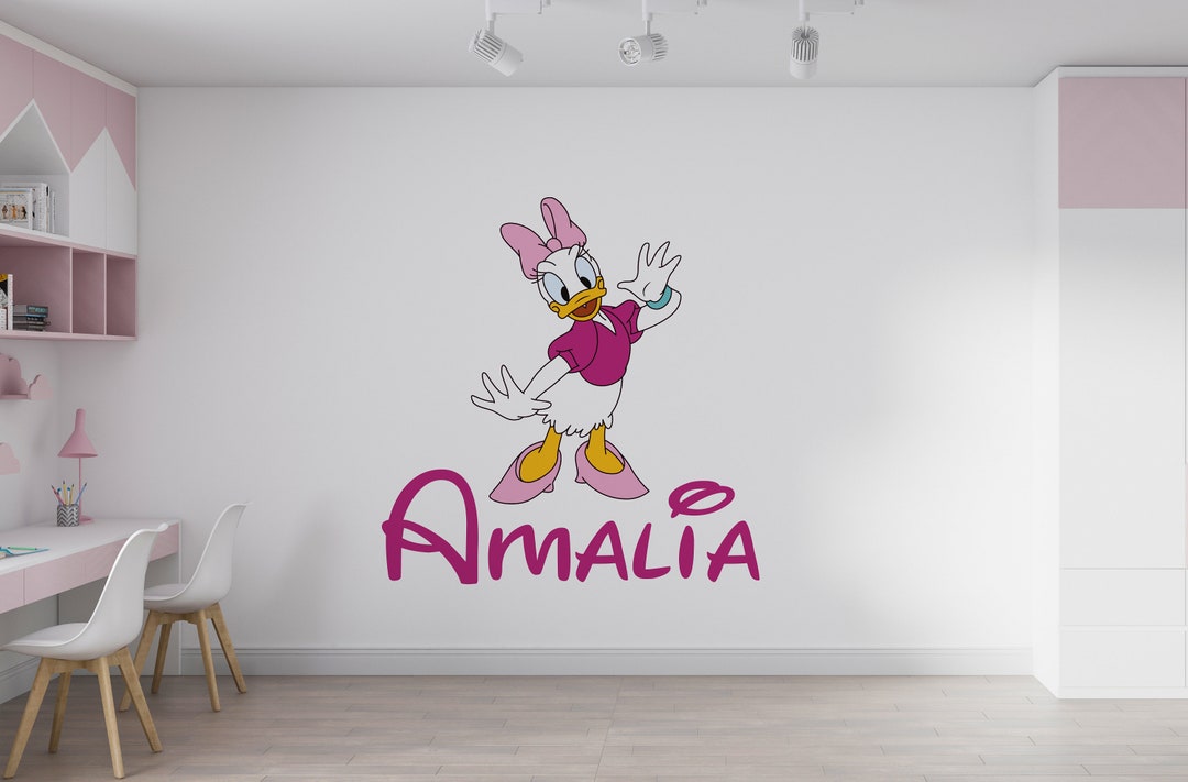 Daisy Duck Wall Decal/ Cartoon Wall Décor for Kids Nursery Personalized ...