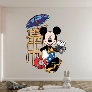 Mickey Mouse Wall Decal Cartoon Wall Decor for Kids Nursery (K1055) - Etsy