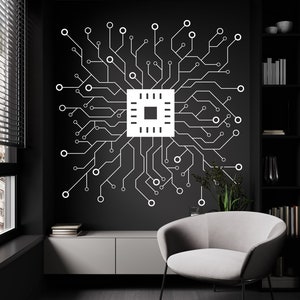 Circuit Board Wall Decal. Technology Wall Decal. Office Wall Decal ...