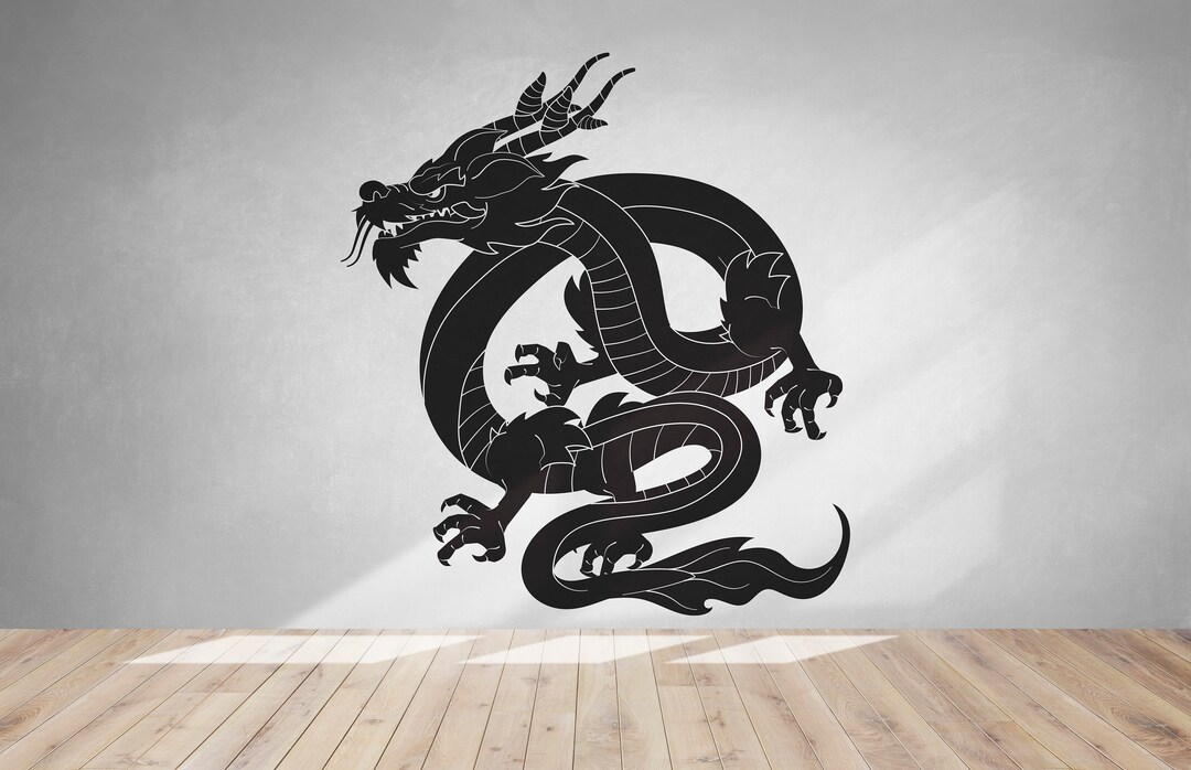 Dragon Wall Decal/ Fantasy Wall Decal/ Chinese Dragon Wall Decal ...