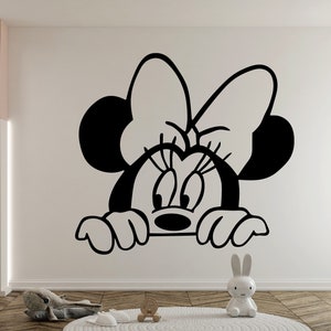 Minnie Mouse Wall Decal Cartoon Wall Decor for Kids Nursery (K210) - Etsy