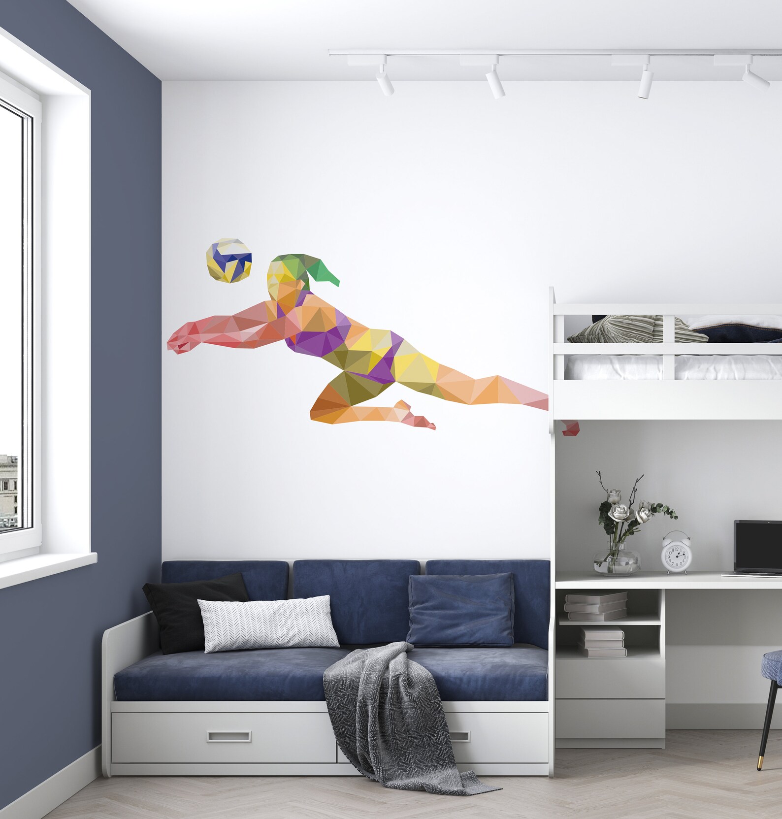 Volleyball Wall Decal/ Volleyball Decor/ Sports Wall Decal/ - Etsy