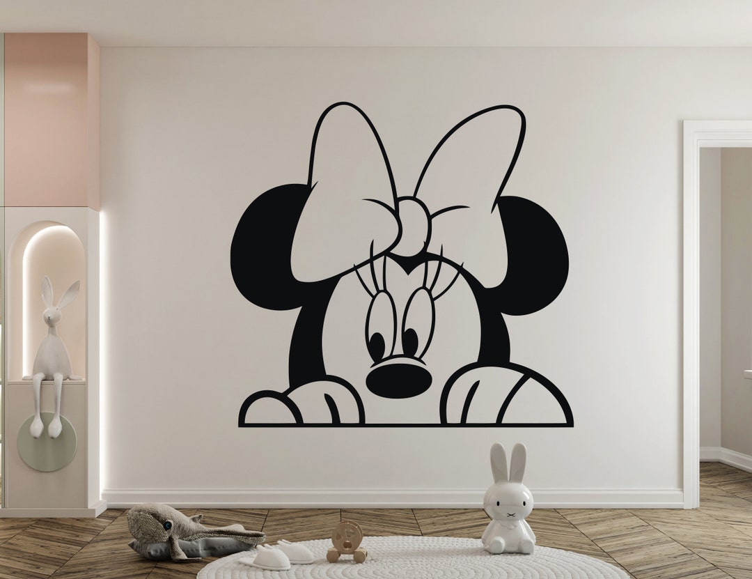 Minnie Mouse Wall Decal Cartoon Wall Decor for Kids Nursery (K227) - Etsy