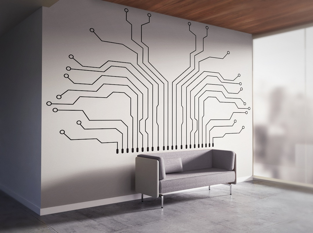 Circuit Board Wall Decal. Technology Wall Decal. Office Wall Decal ...