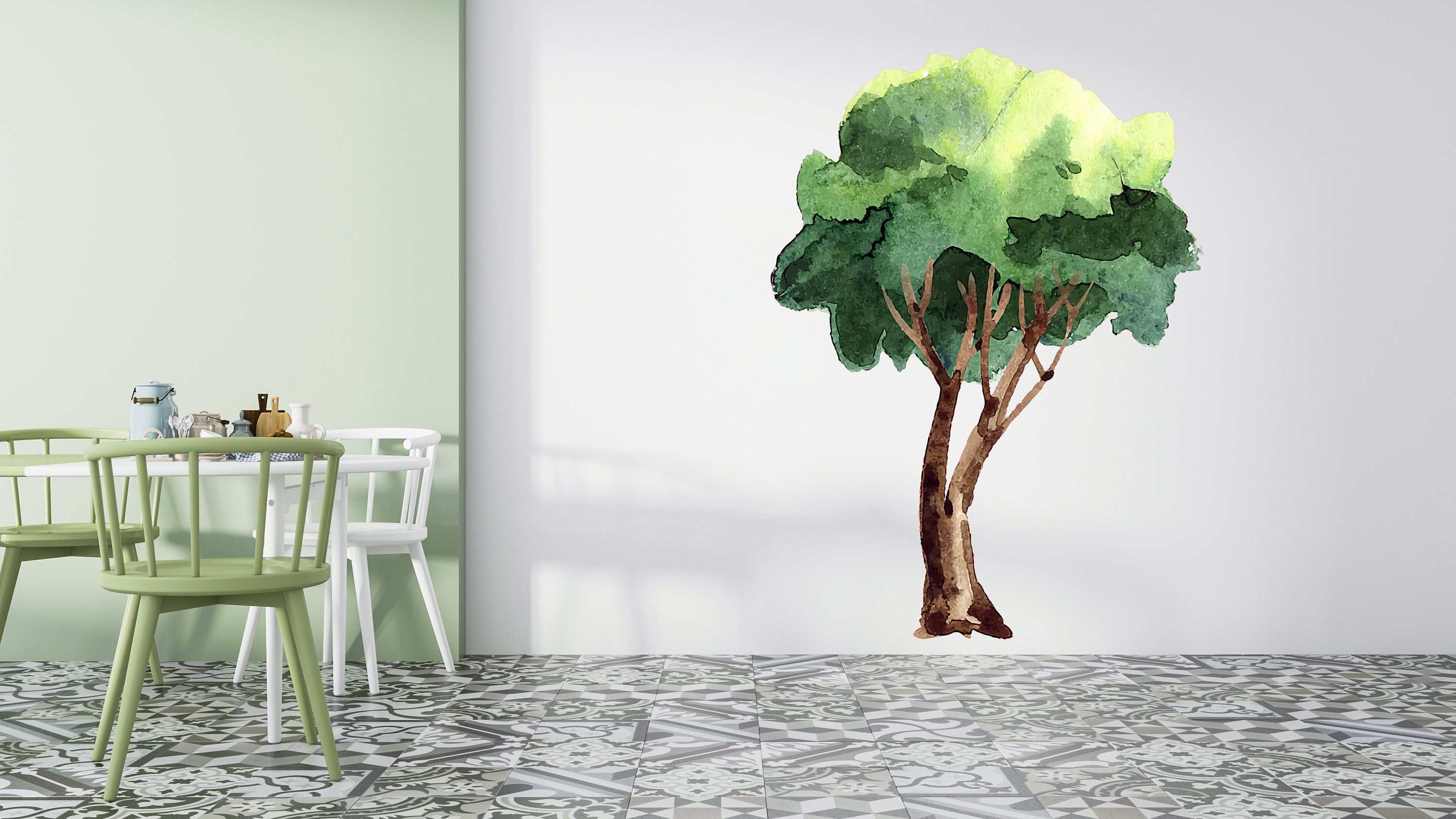 Trees Wall Decal/ Watercolor Wall Decal/ Tree Wall Decal/ Home - Etsy