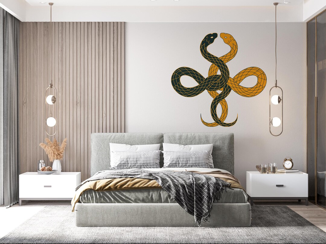 Snake Wall Decal/ Animal of the Year 2025 Green Snake/ Fantasy Wall ...