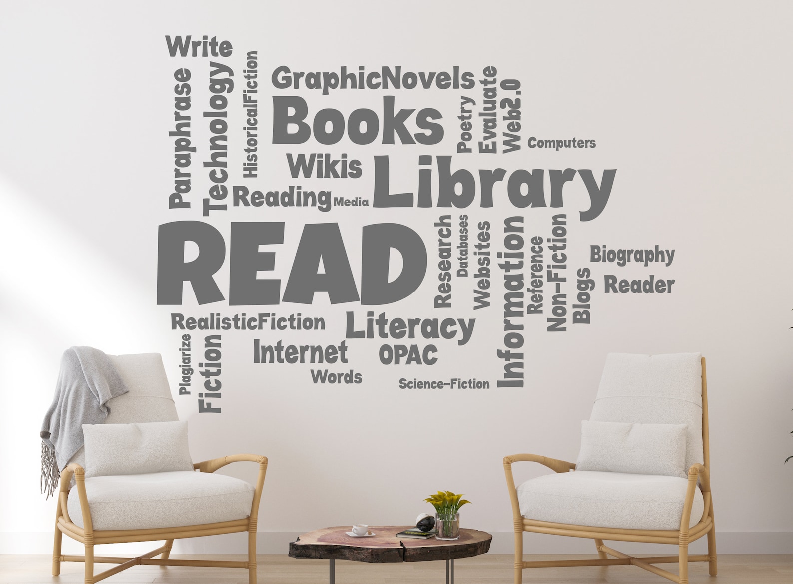 Library Wall Decal/ Classroom Wall Decal/ Reading Wall Decal/ - Etsy