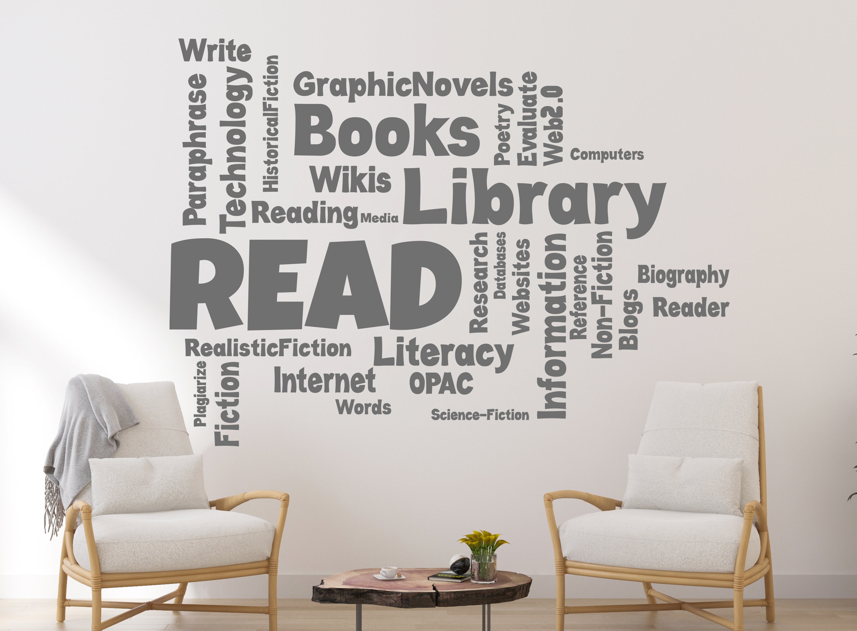 Library Wall Decal/ Classroom Wall Decal/ Reading Wall Decal/ - Etsy
