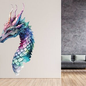 Dragon Wall Decal/ Fantasy Wall Decal/ Chinese Dragon Wall Decal ...