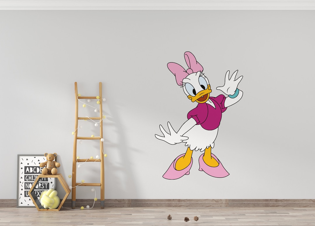 Daisy Duck Wall Decal/ Cartoon Wall Décor for Kids Nursery Personalized ...