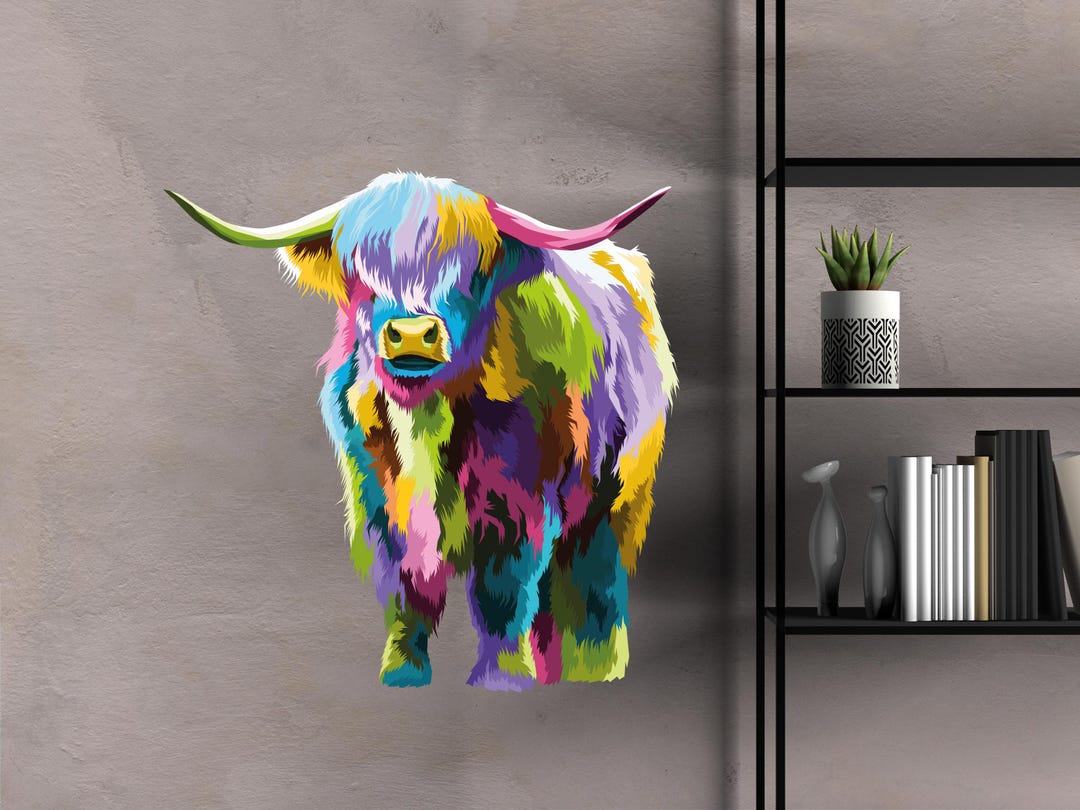 Buffalo Wall Decal/ Buffalo Wall Painting/ Bison Wall Decal/ Animals ...