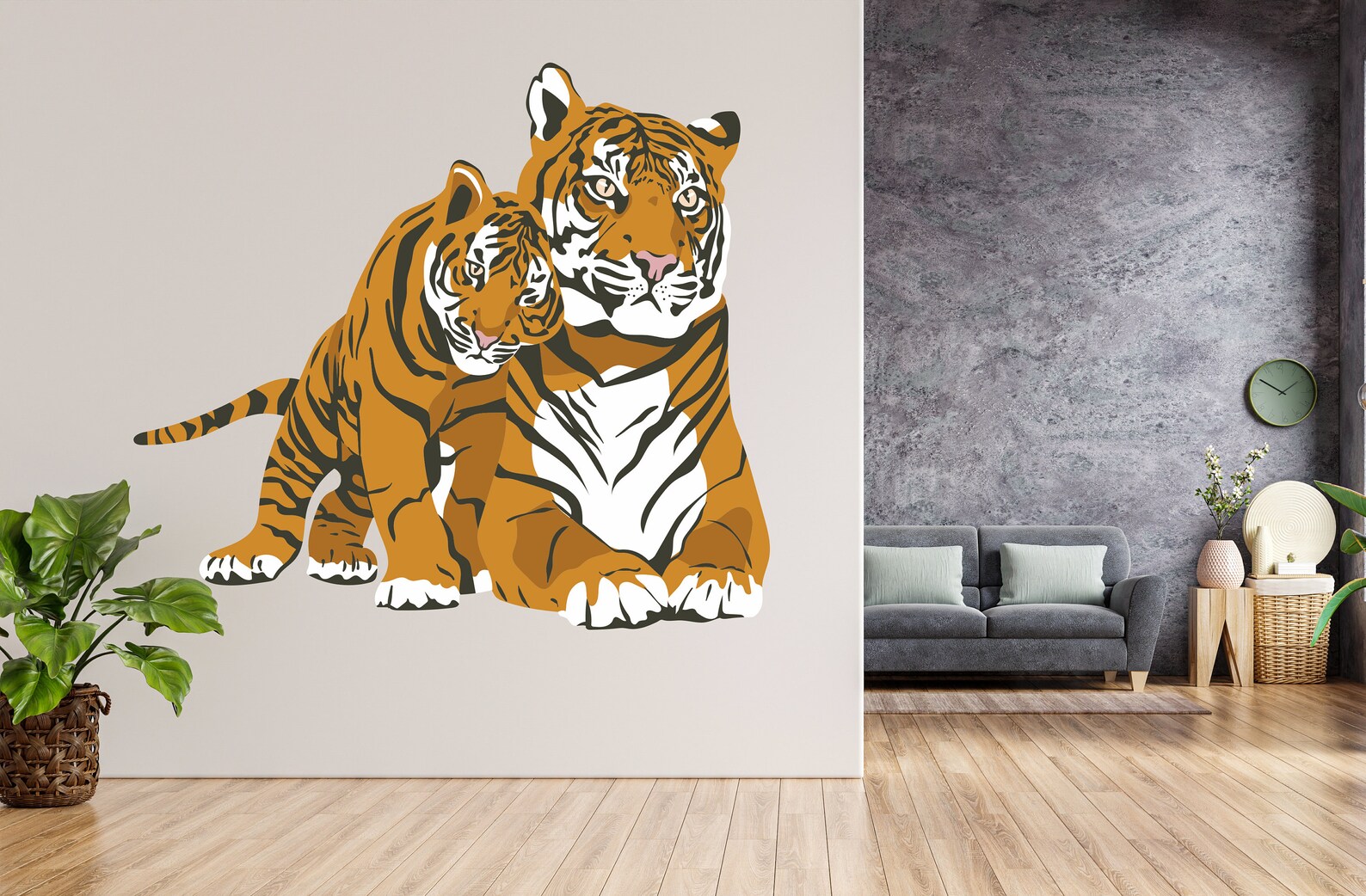 Tiger Wall Decal/ Tiger Wall Sticker/ African Animal Decal/ - Etsy