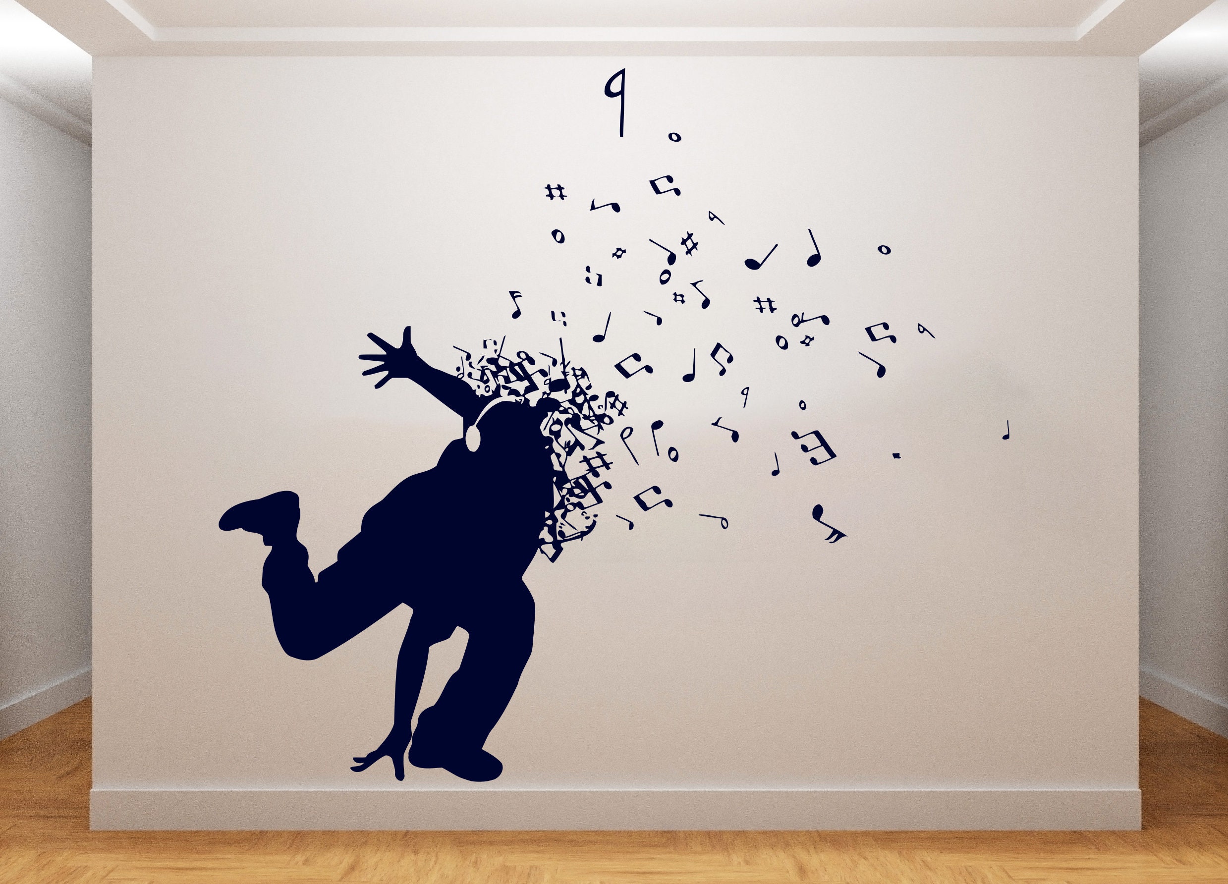 Music Wall Decal Music Notes Wall Sticker Music Wall Decor - Etsy