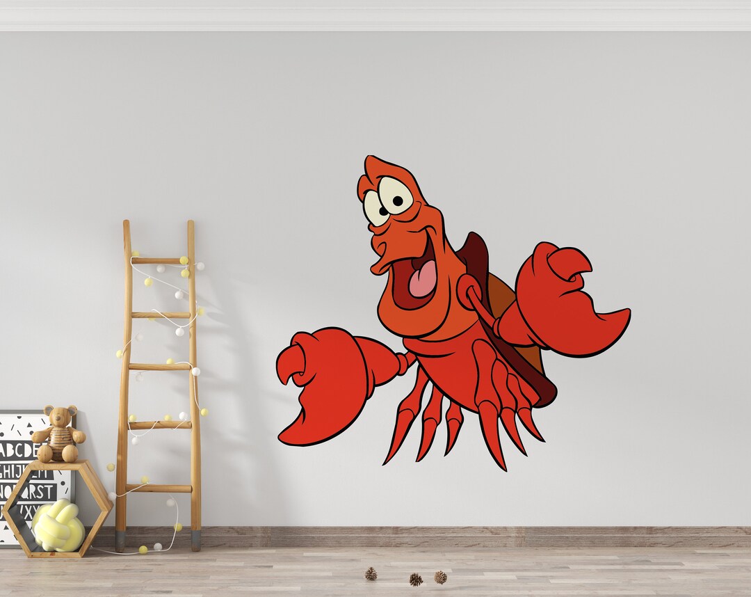 Sebastian Wall Decal/ Ariel Wall Decal/ Little Mermaid Wall Decal ...
