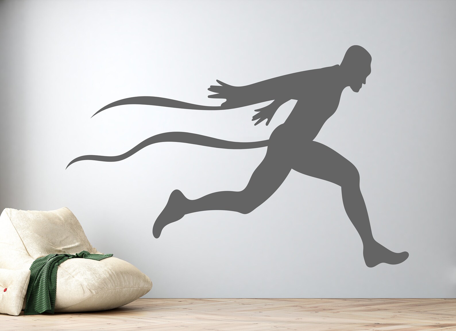 Sports Girls Wall Decal. Sports Boy Wall Decal .girl Running | Etsy