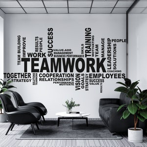 Office Wall Decal/ Business Wall Decal/ Teamwork Wall Decal/ (K1156) - Etsy