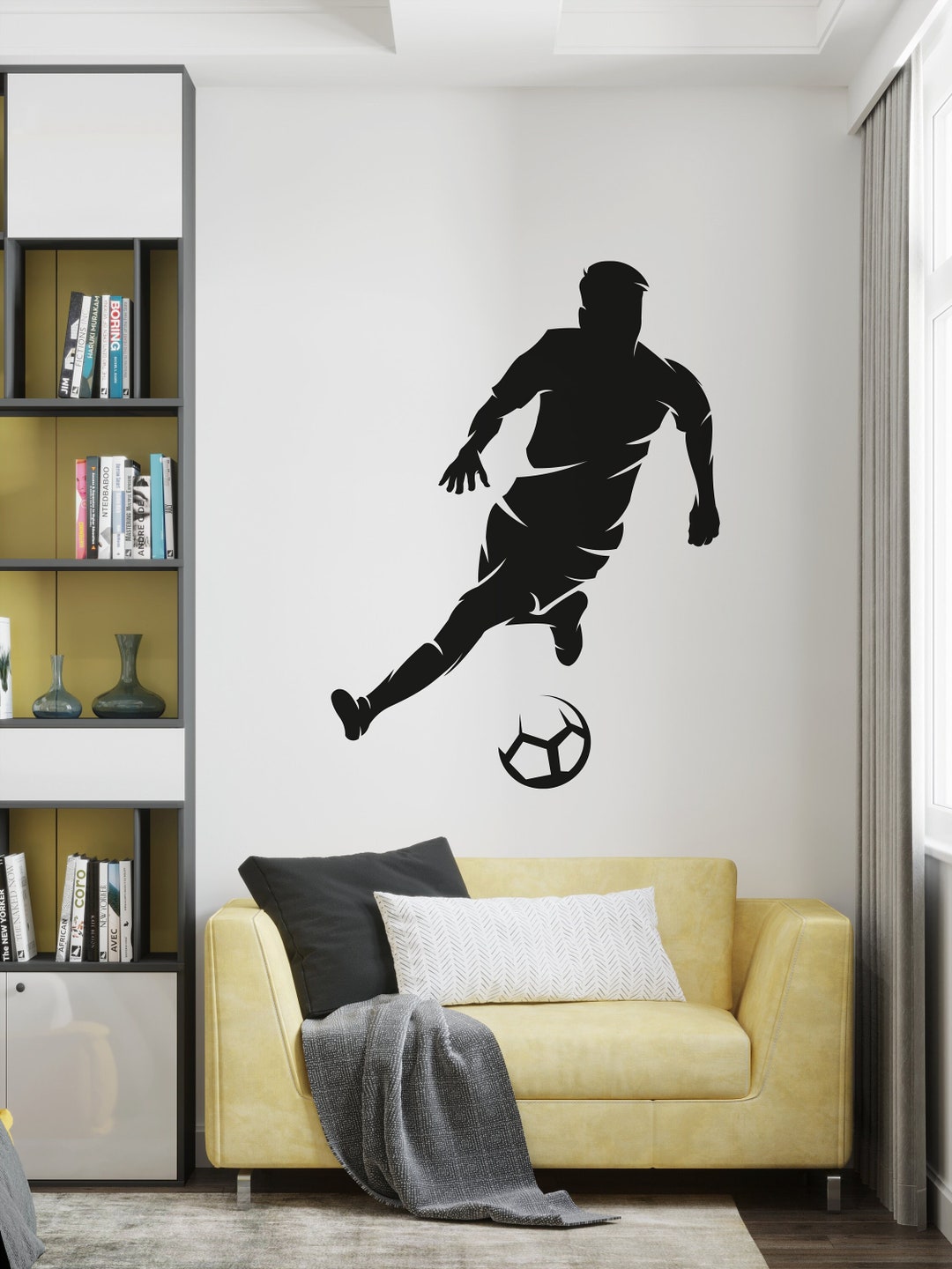 Soccer Decal/soccer Player Wall Decal/ Custom Soccer Name Decal ...