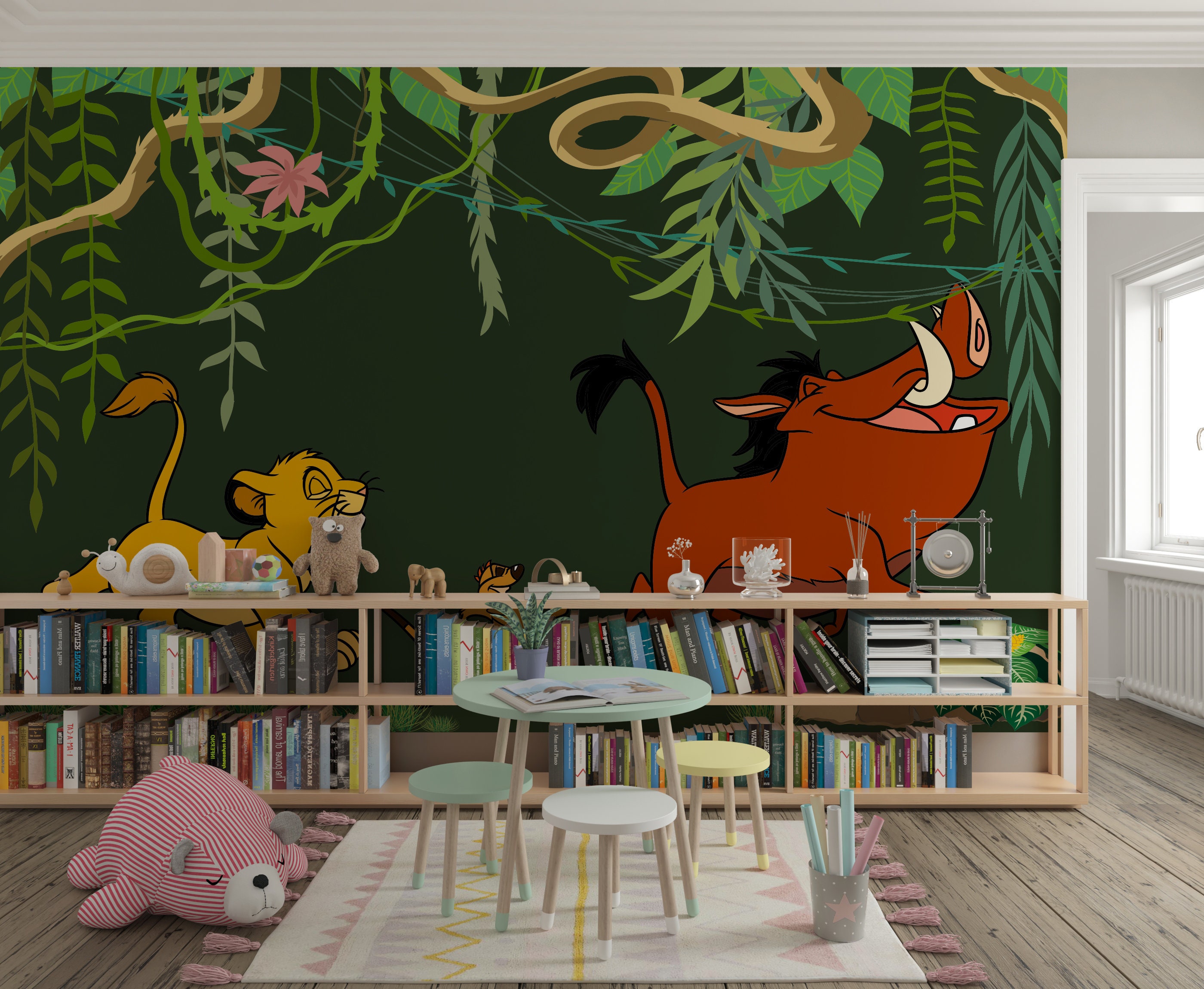Lion King Wallpaper/ Hakuna Matata Mural/ the Lion King Wallpaper ...