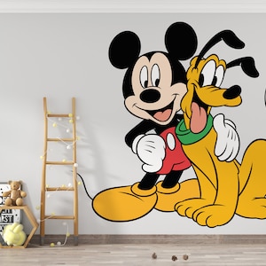 Mickey Mouse Wall Decal Cartoon Wall Decor for Kids Nursery (K1033) - Etsy