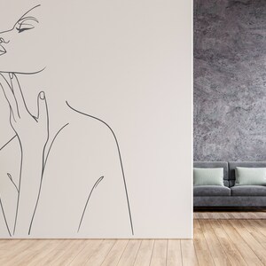 Woman Wall Decal. Abstract Woman Wall Decal. Beautiful Woman | Etsy