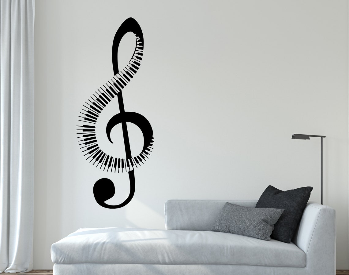 Music Wall Decal Music Notes Wall Sticker Music Wall Decor | Etsy