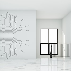 Circuit Board Wall Decal. Technology Wall Decal. Office Wall Decal ...