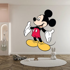 Mickey Mouse Wall Decal Cartoon Wall Decor for Kids Nursery (K1027) - Etsy