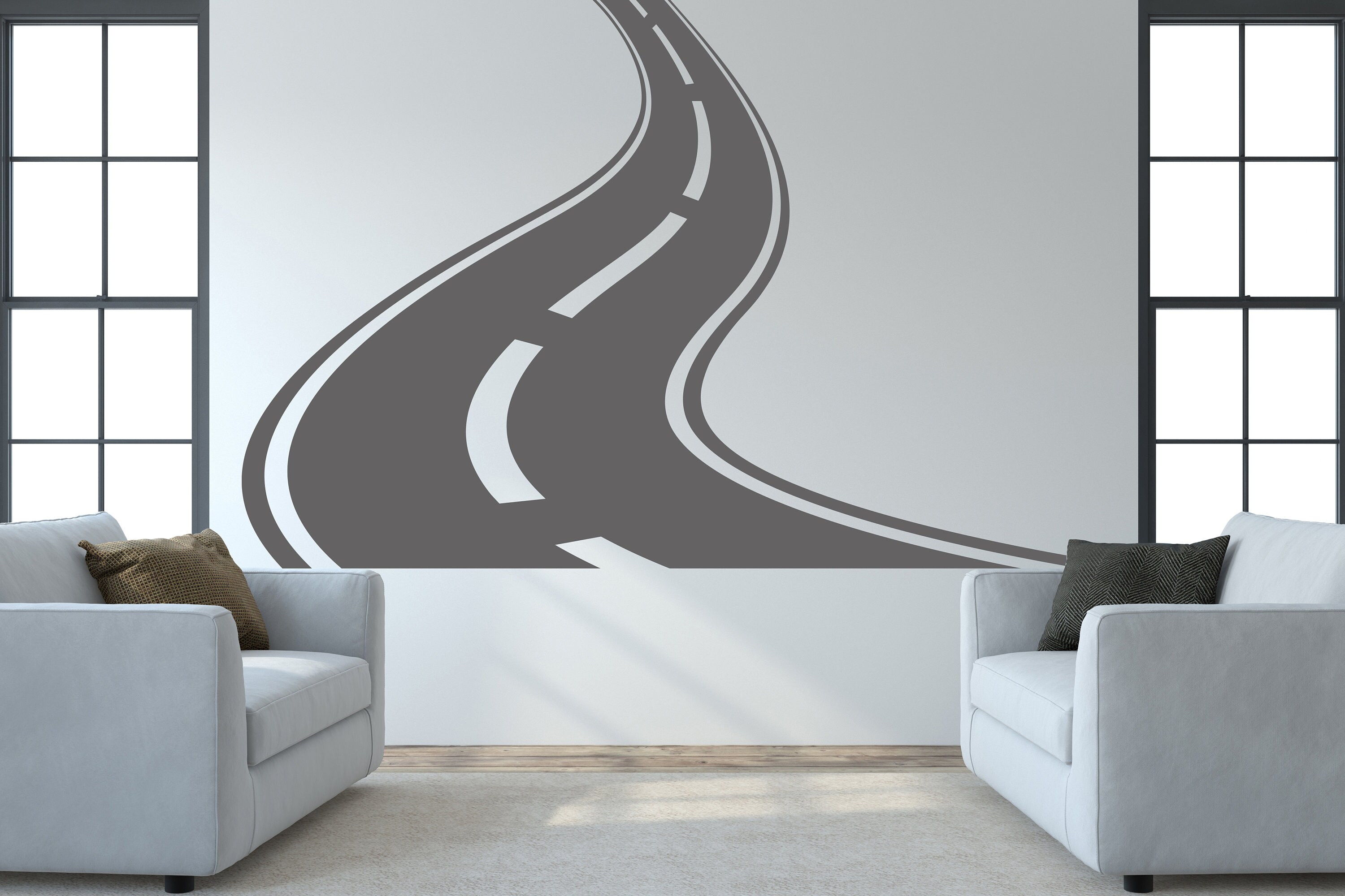 Tire Track Wall Decal/design Interior Home Decor/ Track Decal - Etsy