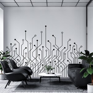 Circuit Board Wall Decal. Technology Wall Decal. Office Wall Decal ...