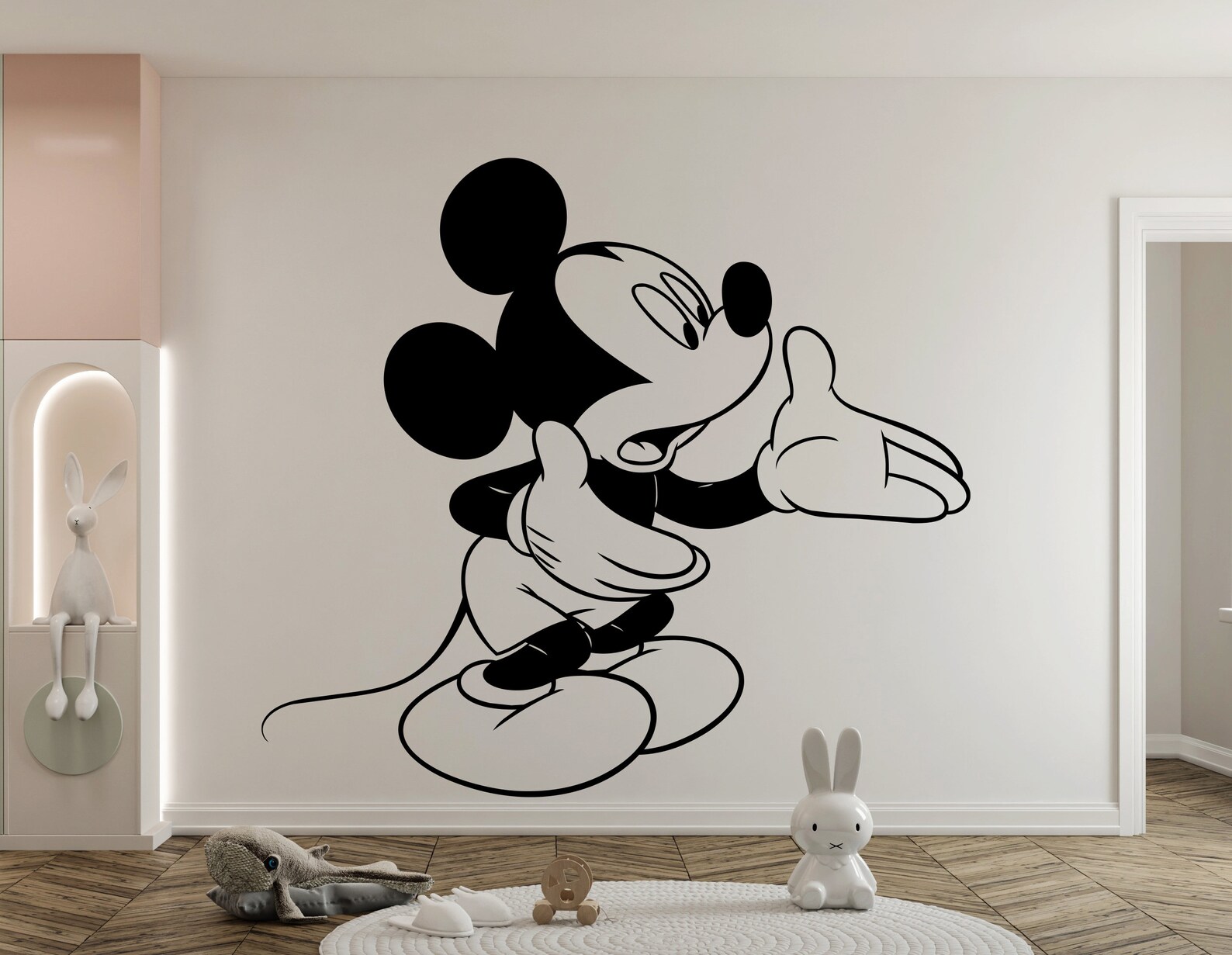 Mickey Mouse Wall Decal Cartoon Wall Decor for Kids Nursery - Etsy