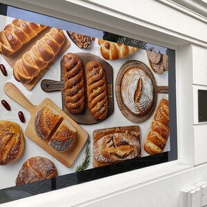 Bakery Wall Mural/ Kitchen Wall Mural/ Colorful Wall Mural/ Bakery Wall ...