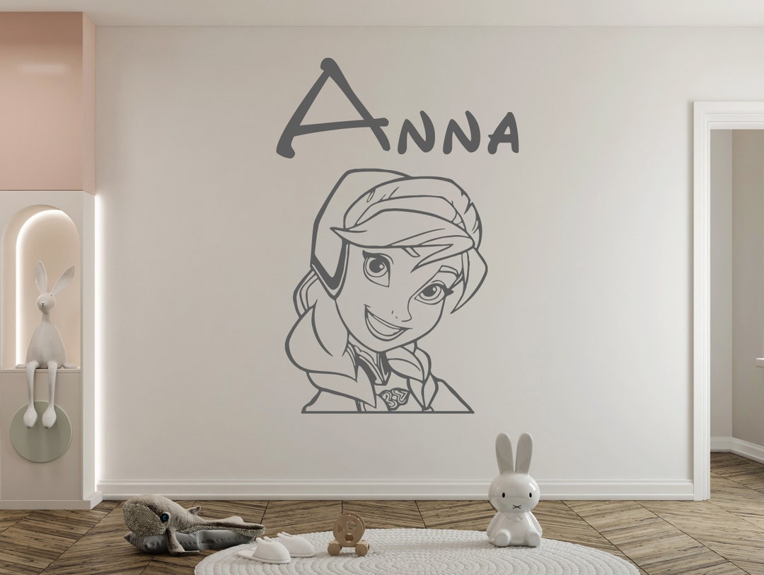 Frozen Wall Decal Princess Elsa and Anna Wall Decor for Girls Bedroom ...