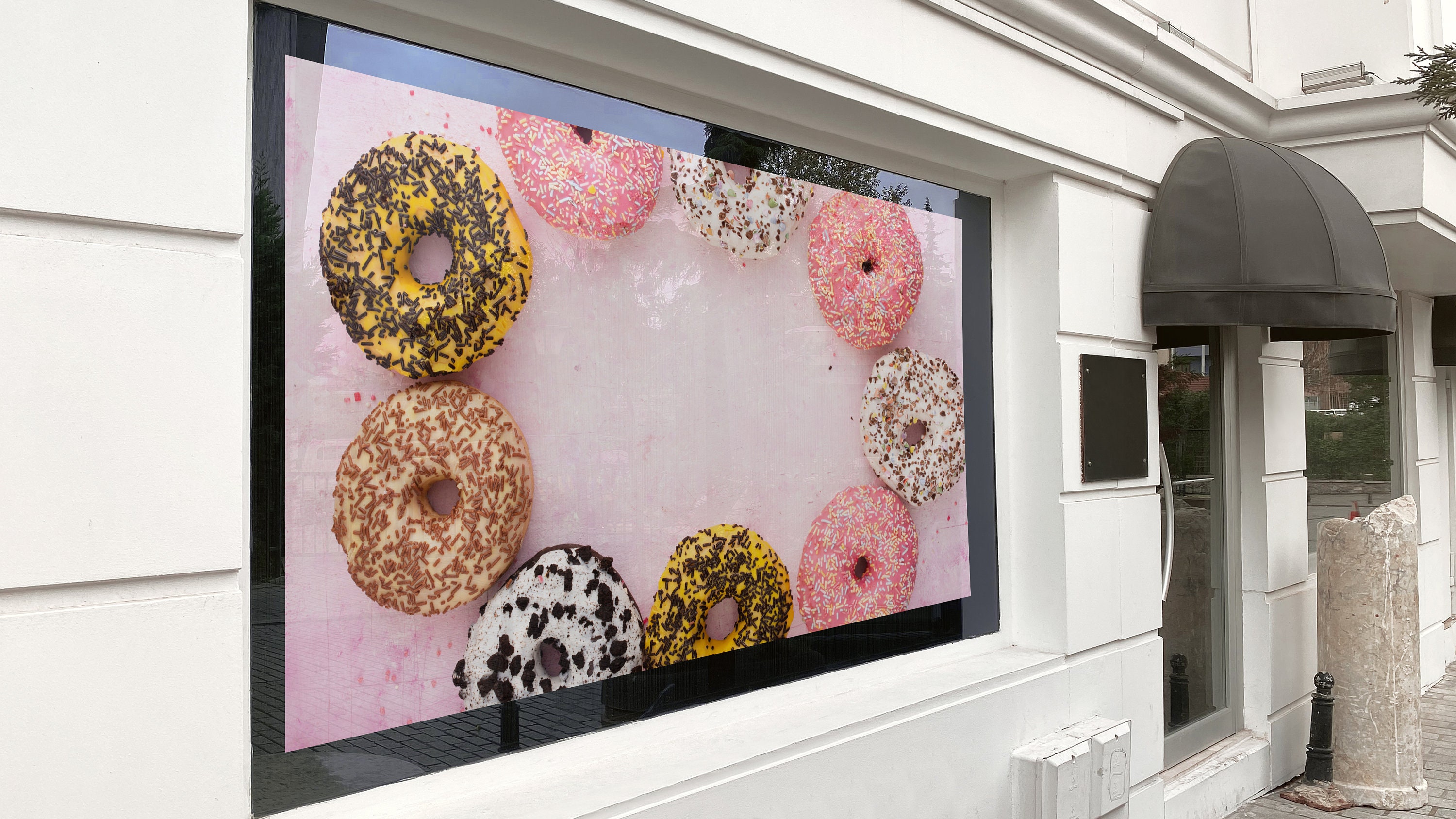3D Donut Wall Mural/ 3D Donut Wallpaper/ Colorful Wall Mural/ Bakery ...