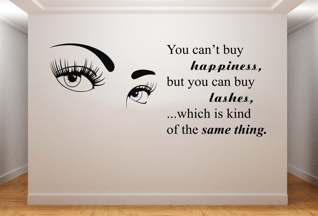 Eyelash Wall Decal for Beauty Salon Lashes Wall Sticker Eyelashes Wall ...