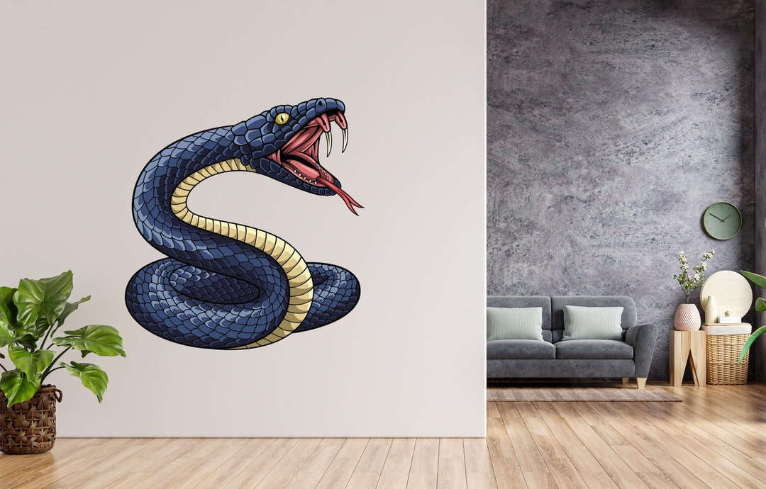 Snake Wall Decal/ Animal of the Year 2025 Green Snake/ Fantasy Wall ...