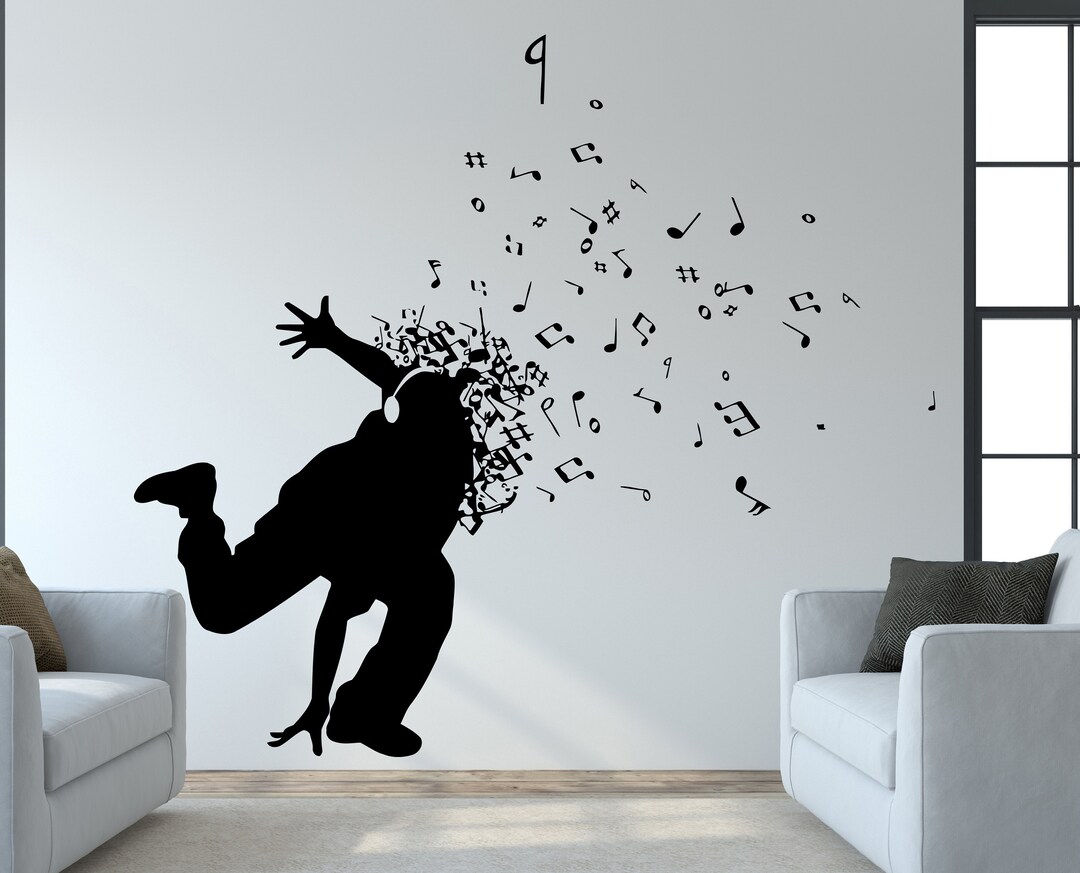 Music Wall Decal Music Notes Wall Sticker Music Wall Decor (K399) - Etsy